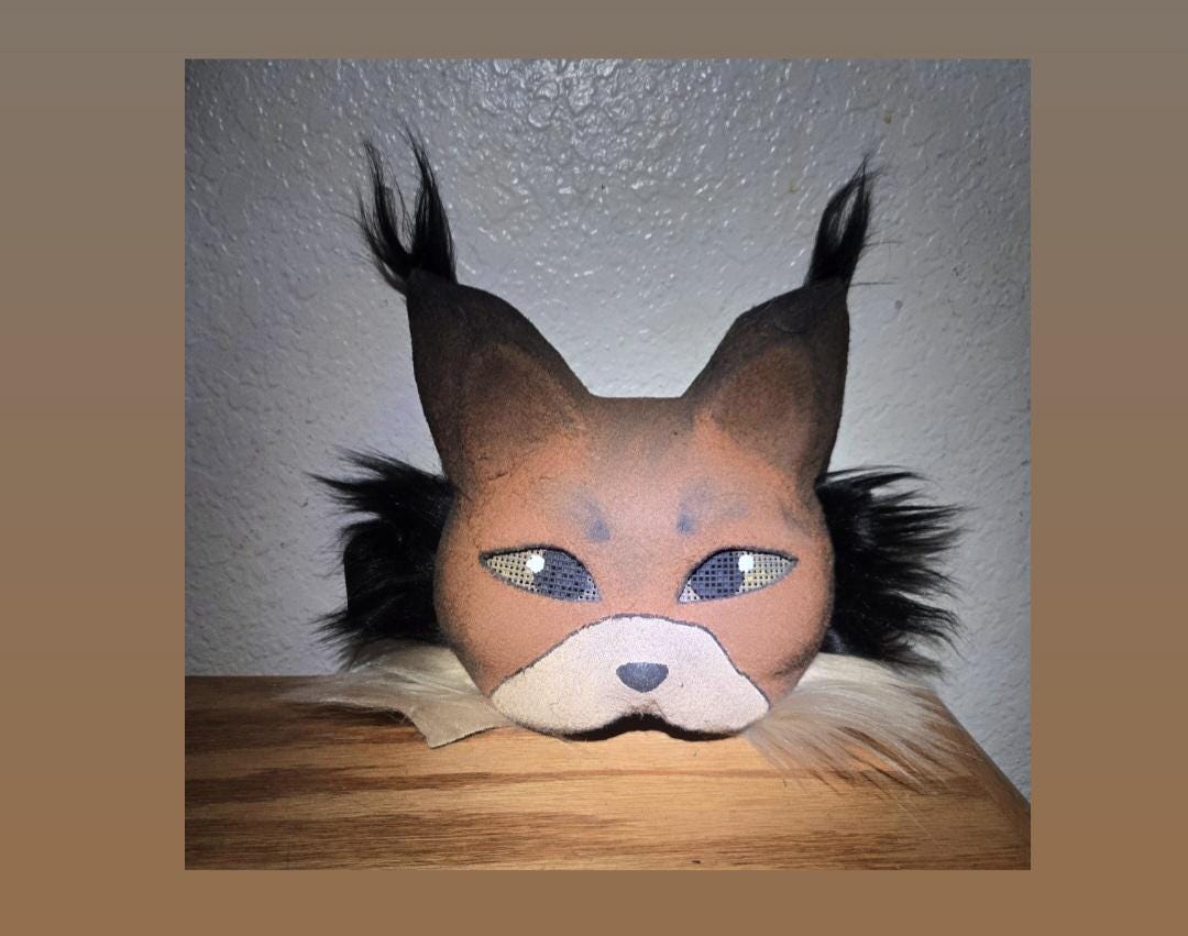 Caracal Cat Therian Mask - Etsy