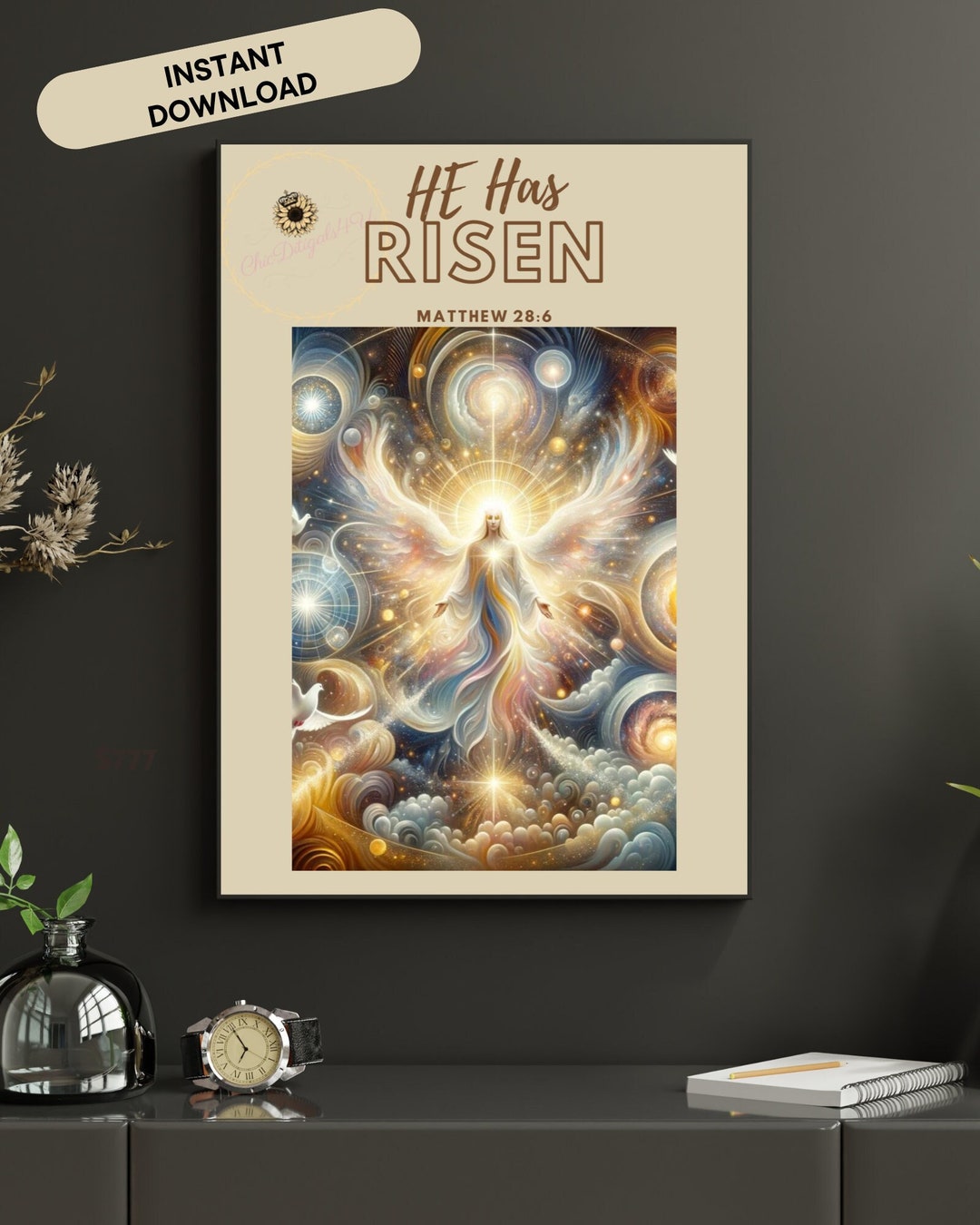 Digital Download-he Has Risen Printable - Etsy