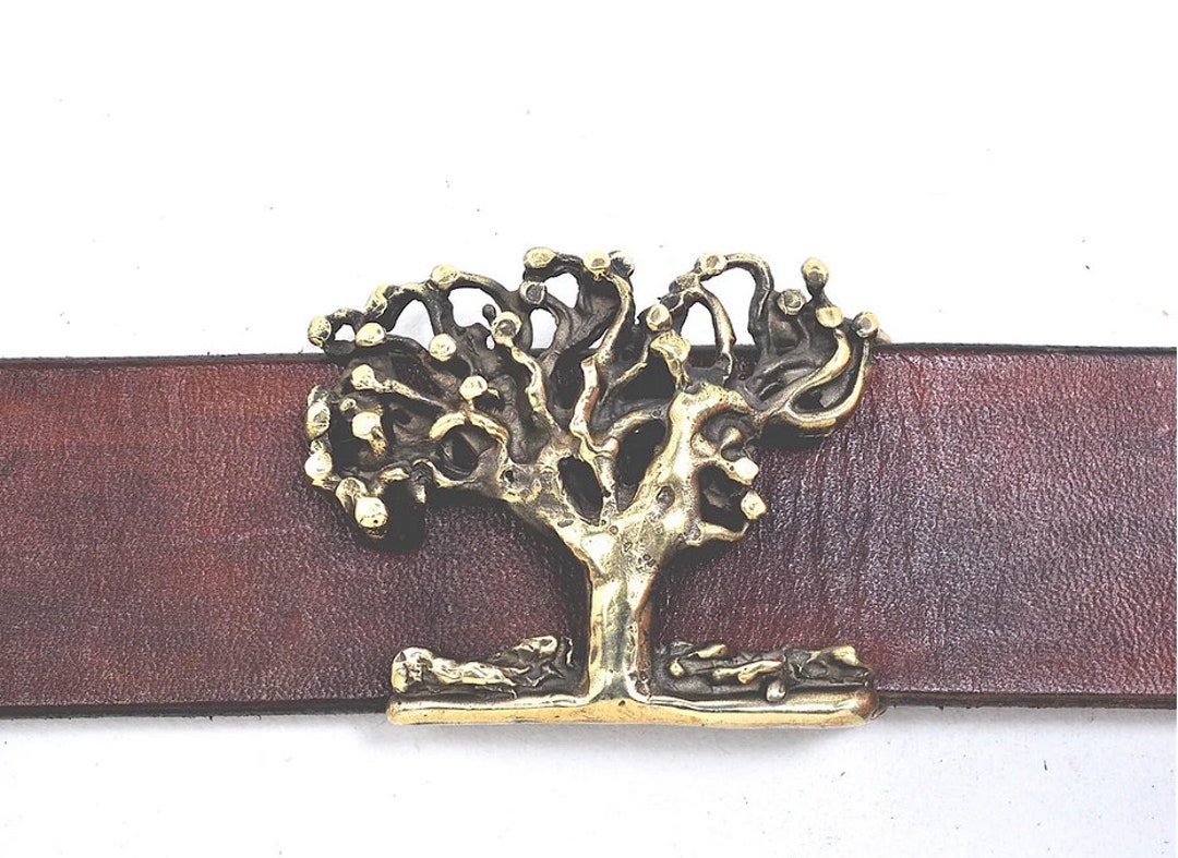 Handmade Buckleworks Tree 1 1/4 Inch Belt Buckle | Brass or Sterling ...