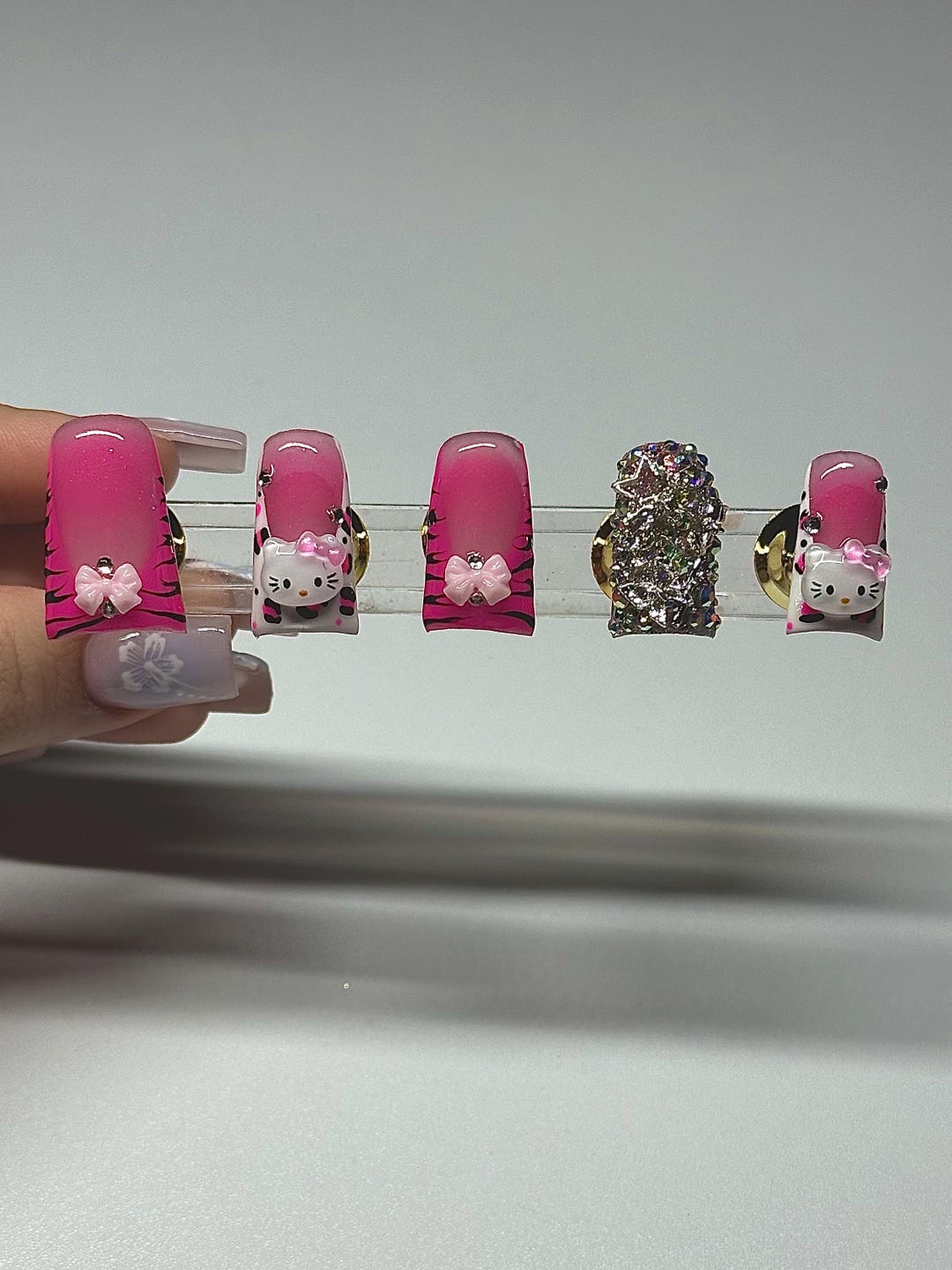 Y2K Junk Duck Nails | Press on Nails | Handmade Press on Nails - Etsy