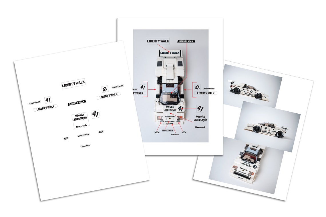 Brick Car Sticker Sheet for Liberty Walk Lamborghini - Download - Etsy