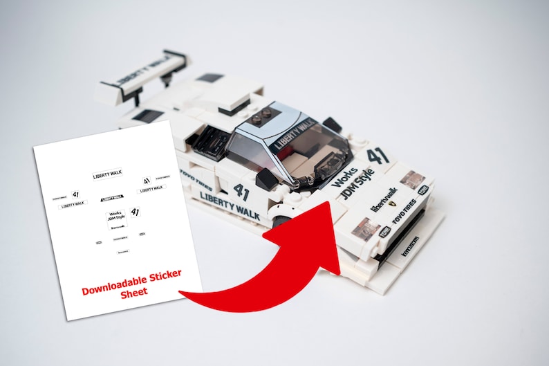 Brick Car Sticker Sheet for Liberty Walk Lamborghini - Download - Etsy