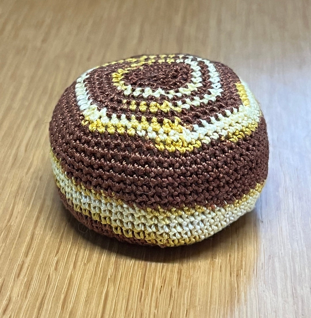 Woodcut - Hacky Sack Handmade Crochet Footbag Stress Ball - Etsy