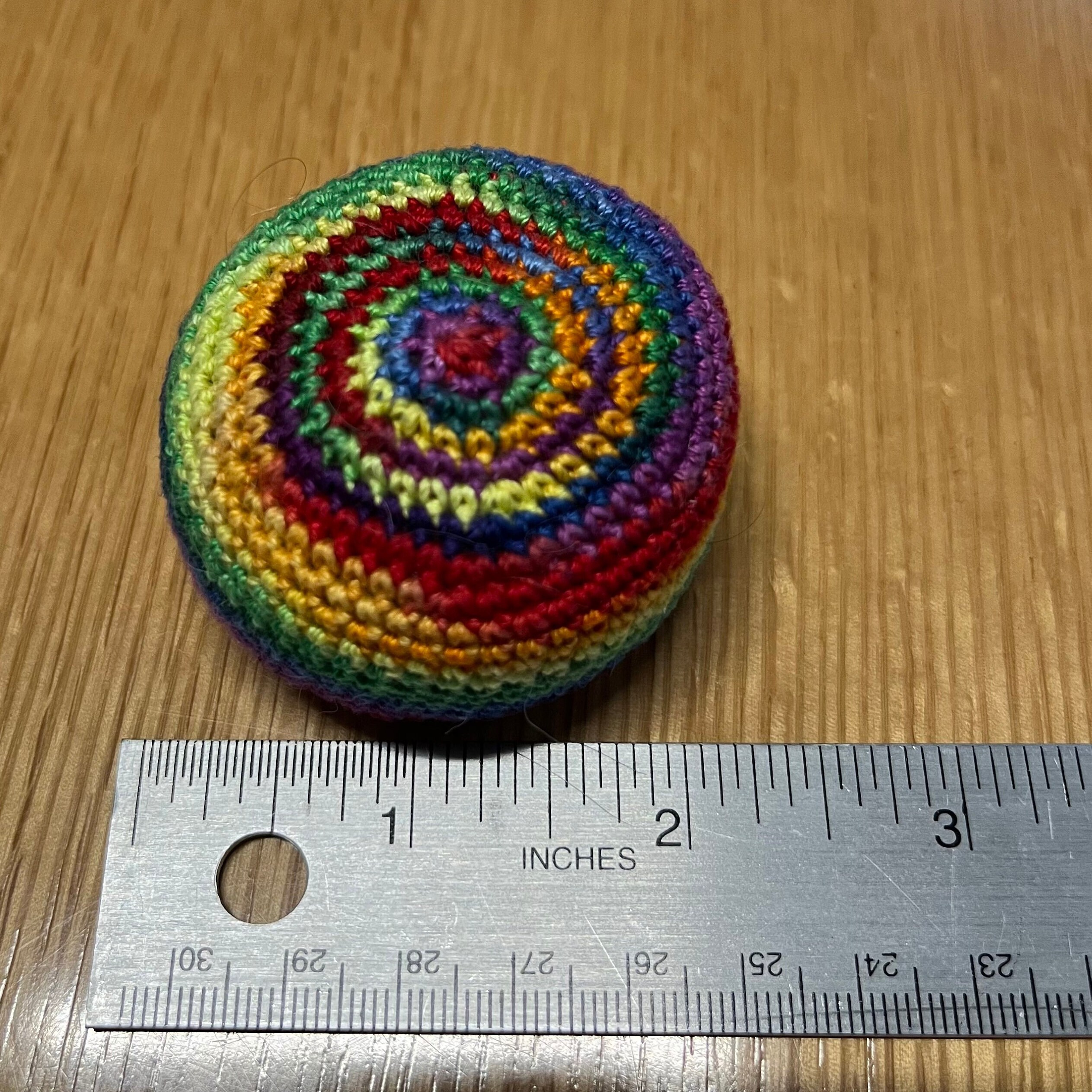Rainbow Hacky Sack Handmade Crochet Footbag - Etsy