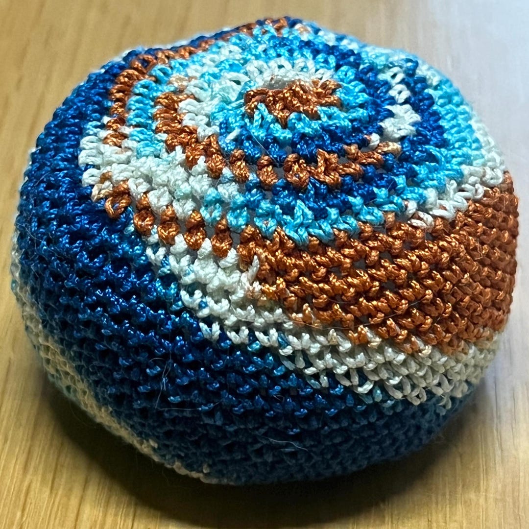 Seaside - Hacky Sack Handmade Crochet Footbag Stress Ball - Etsy