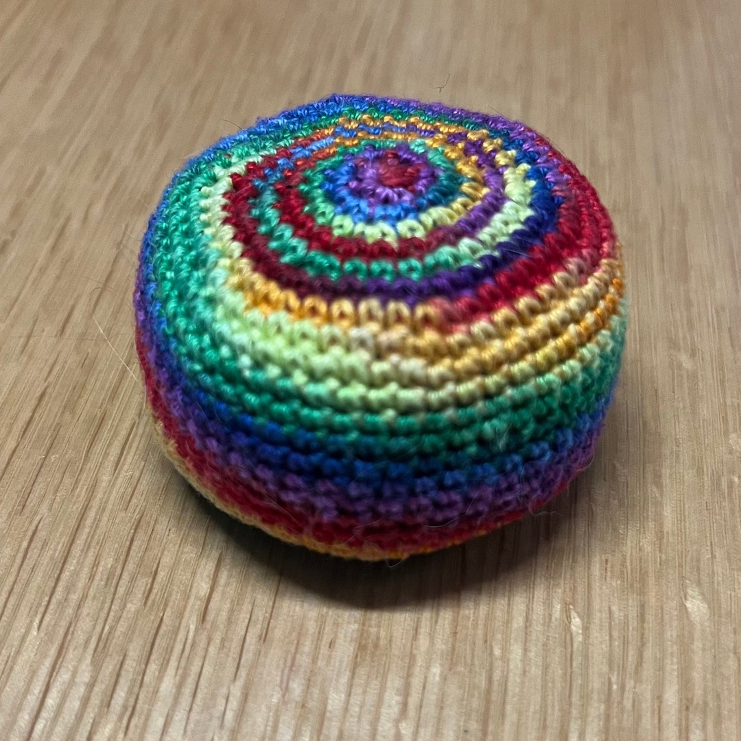Rainbow Hacky Sack Handmade Crochet Footbag - Etsy