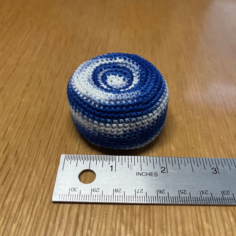 Blue Ombre Handmade Crochet Hacky Sack Footbag - Etsy