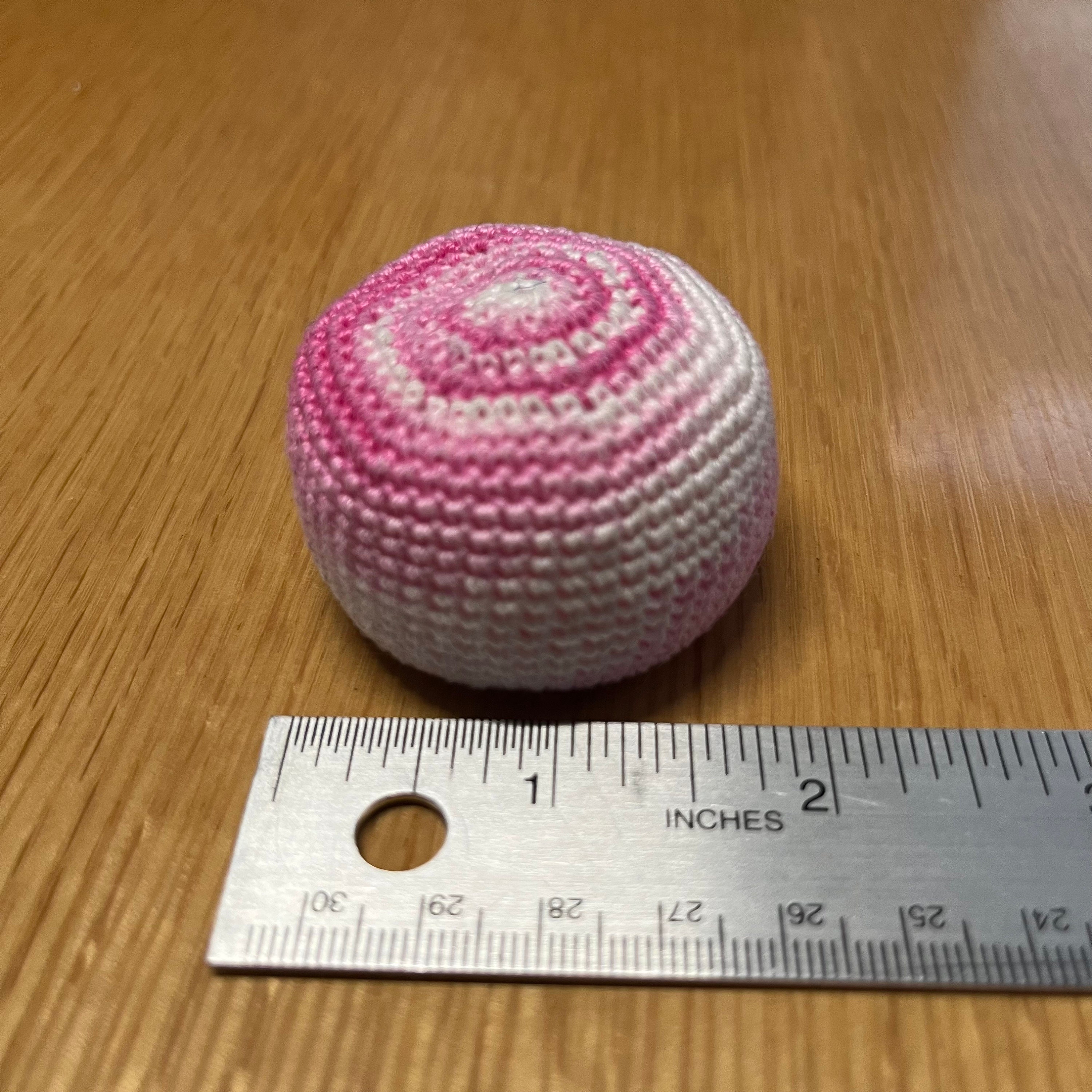 Pink Ombre - Hacky Sack Handmade Crochet Footbag Stress Ball - Etsy