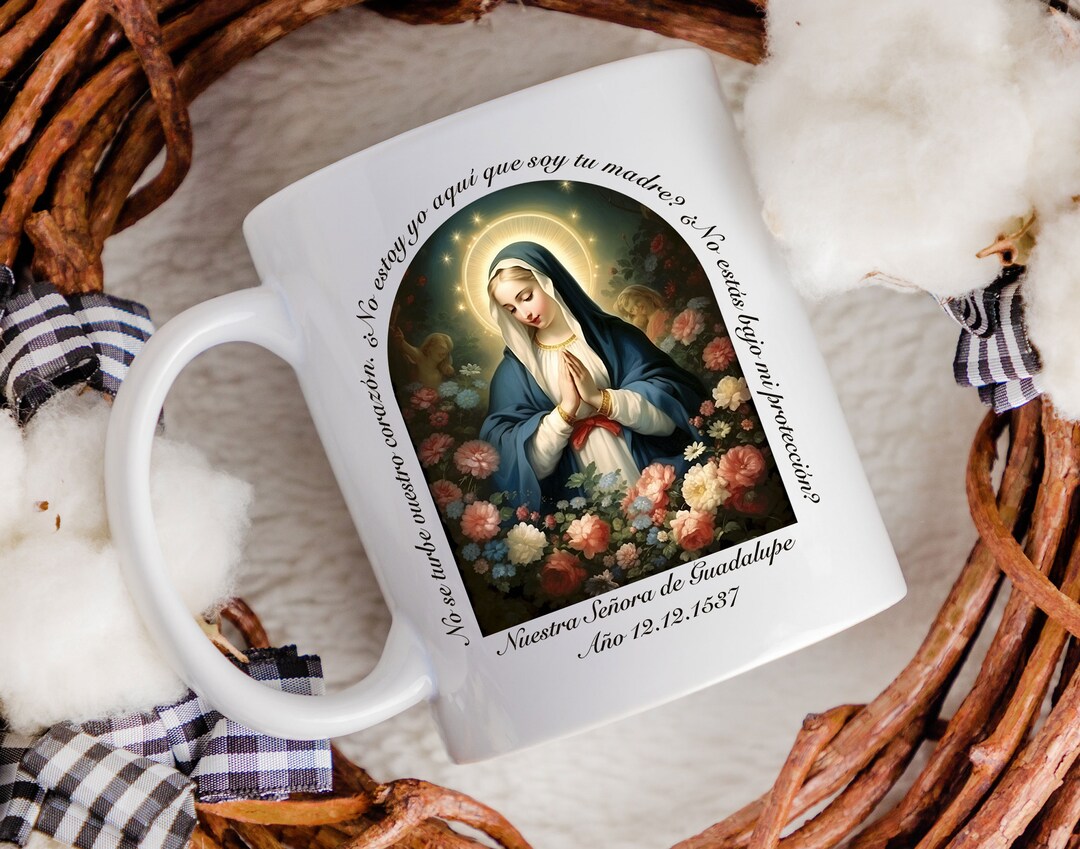 Vintage Our Lady of Guadalupe 11oz Mug, Virgen De Guadalupe Gift ...