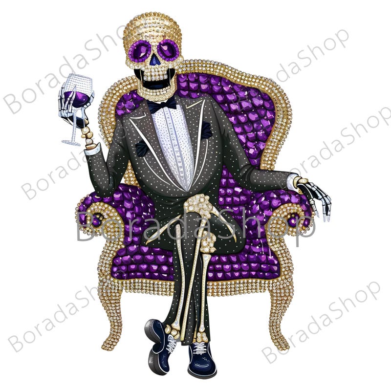 Glitter Skeletons - Etsy