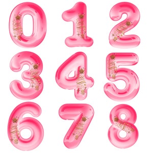Bubble Alphabet PNG Clipart, A-Z 0-9 PNG, Pink Balloon Letters, 36 PNG ...