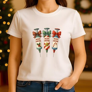 Christmas Nurse Syringe PNG, Cute Holiday Medical Clipart With Bows ...