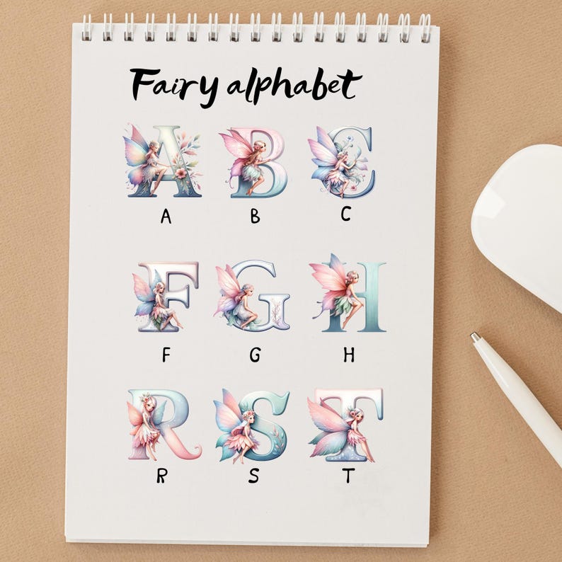 26 Fairy Alphabet Clipart, Fantasy Letters PNG, Pastel Letters Png ...