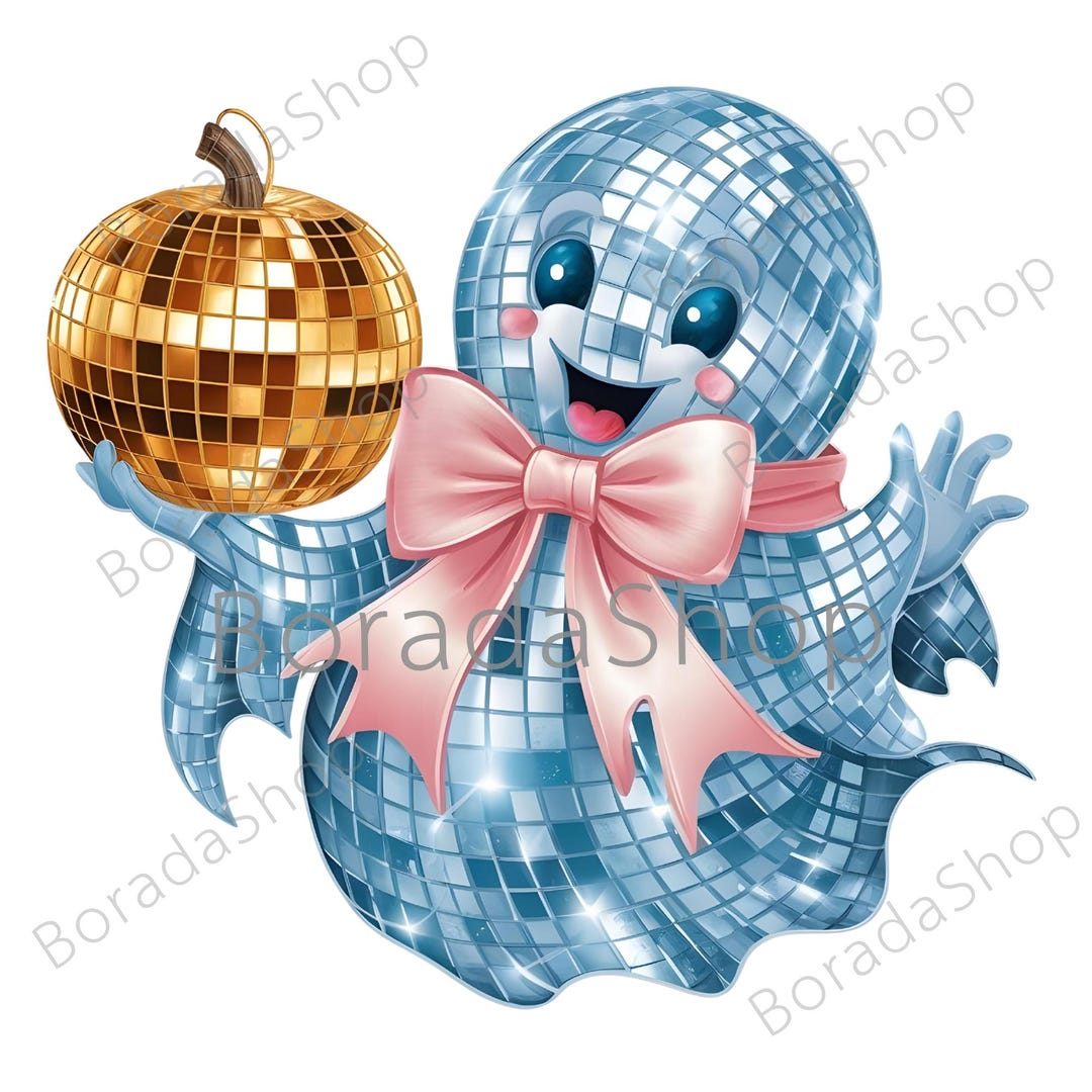 Halloween Disco Spooky PNG, Disco Ball Boo PNG, Pumpkin Spooky Png ...