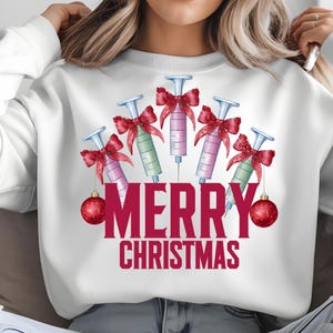 Merry Christmas Nurse PNG, Syringe Christmas Png, Cute Medical Design ...
