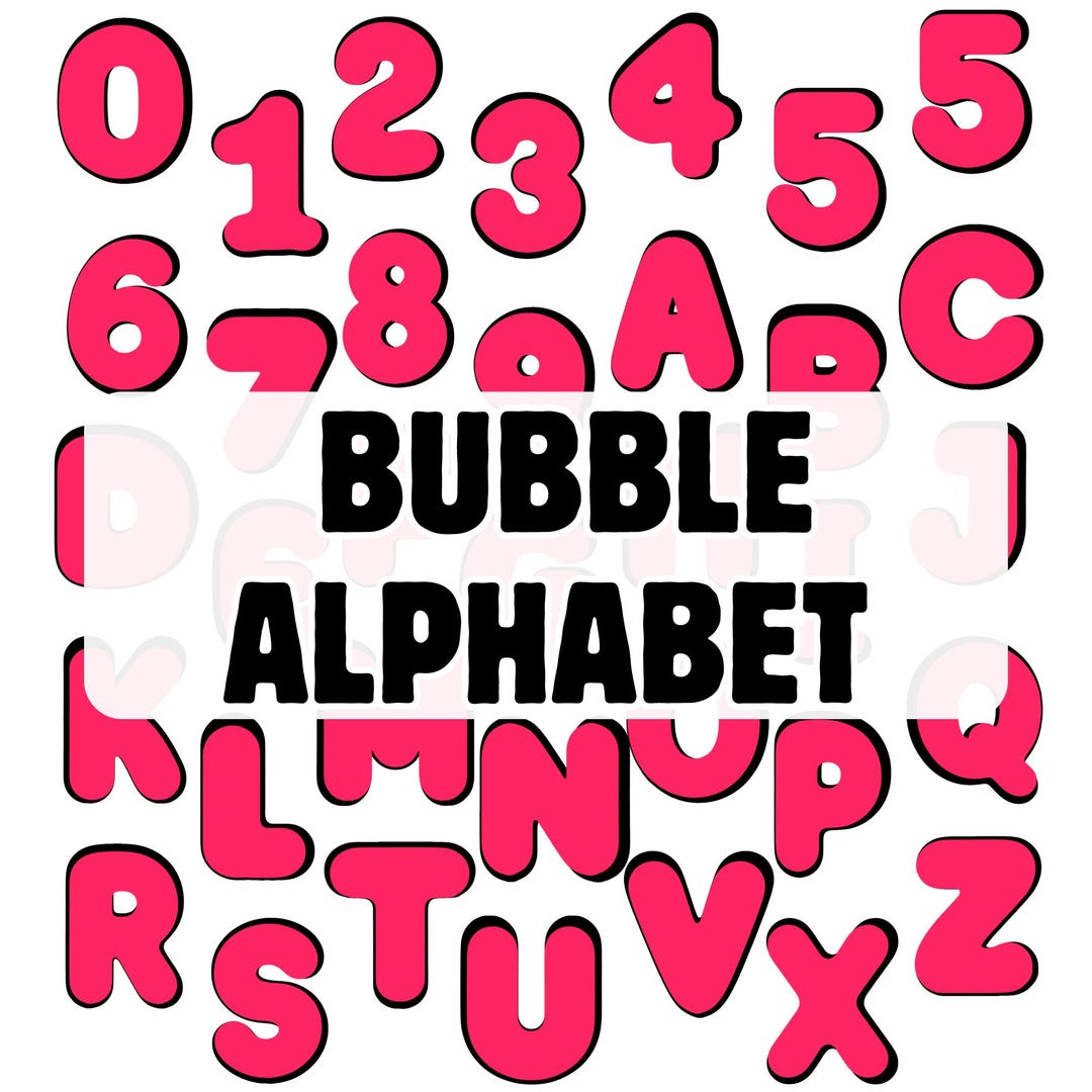 36 Bubble Alphabet PNG Clipart,36 Bubble Alphabet PNG Clipart, Cute ...