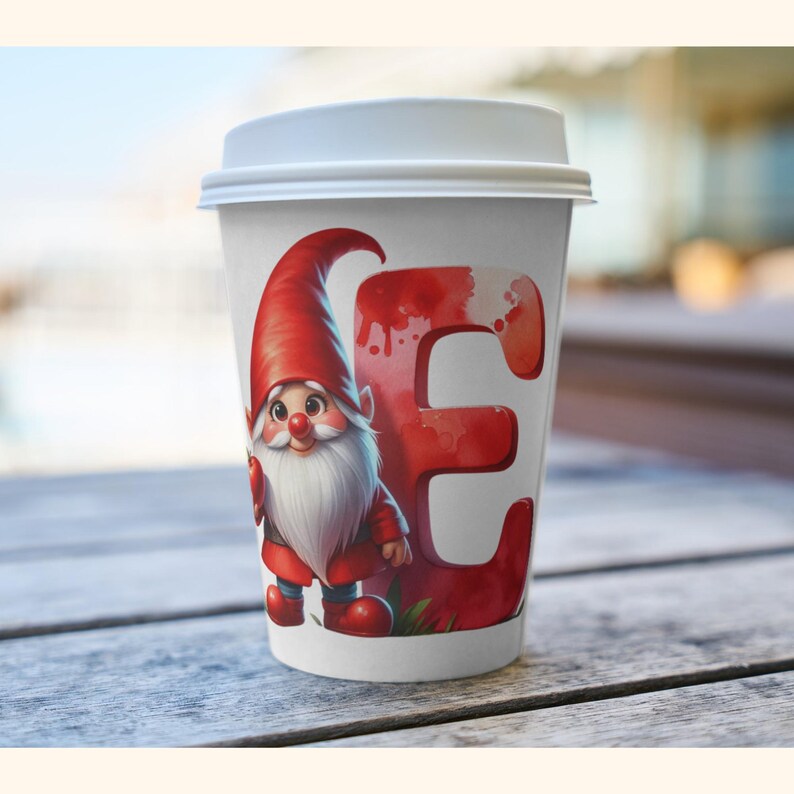 Watercolor Gnome Alphabet PNG A-Z, Gnome Font Clipart A-Z, 26 Gnome ...