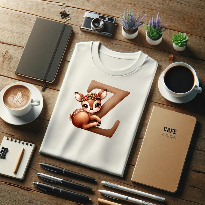 Adorable Fawn-themed Alphabet & Number PNG Clipart A-Z 0-9, 36 PNG ...