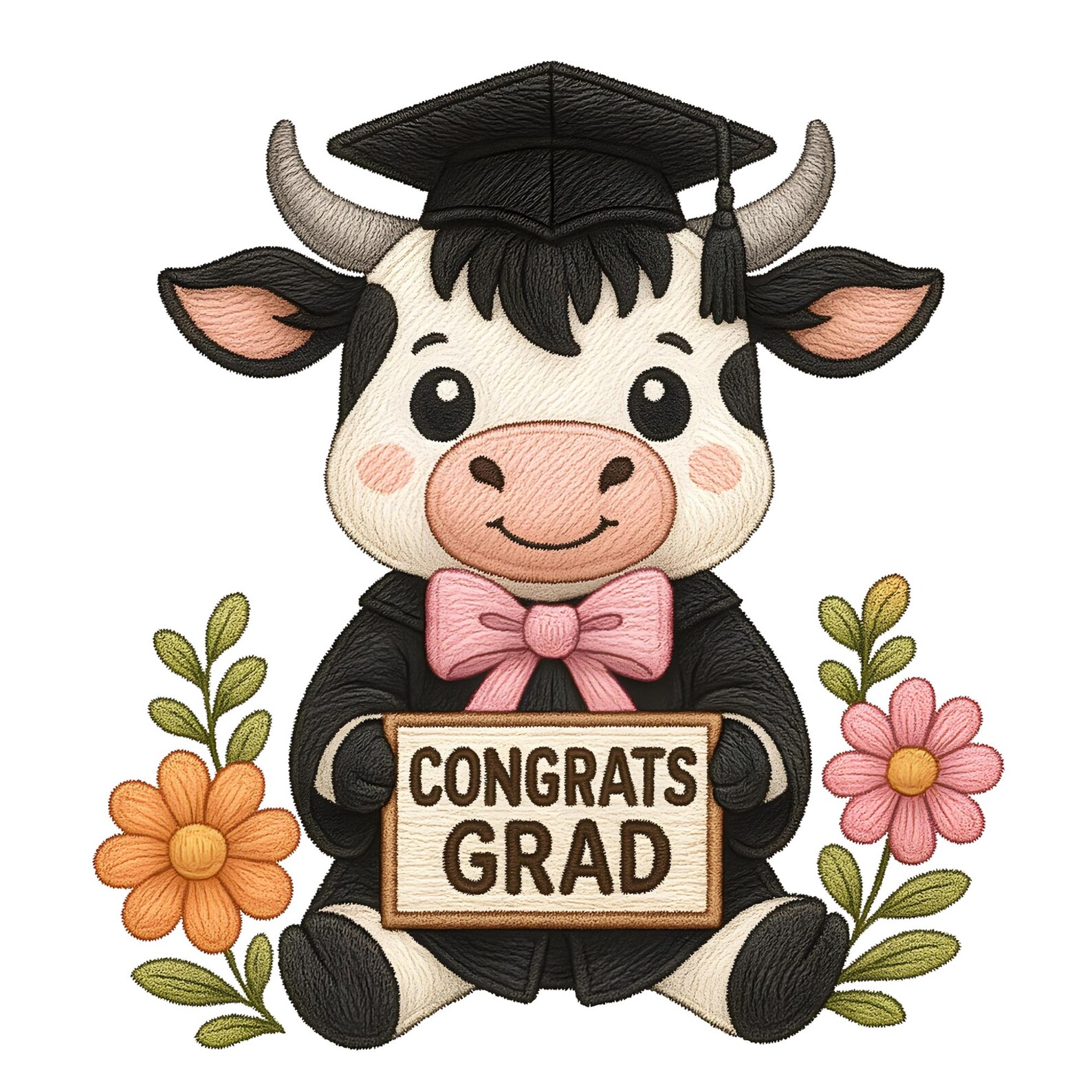 Graduation Cow PNG, Cute Highland Cow Graduation Clipart, Senior 2025 ...