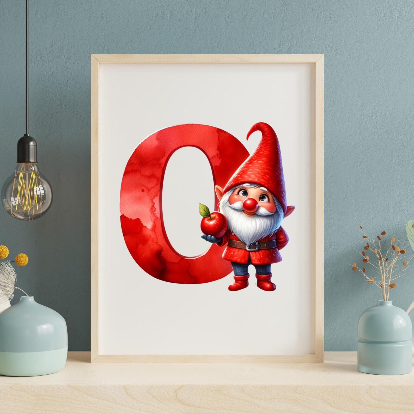 Watercolor Gnome Alphabet PNG A-Z, Gnome Font Clipart A-Z, 26 Gnome ...