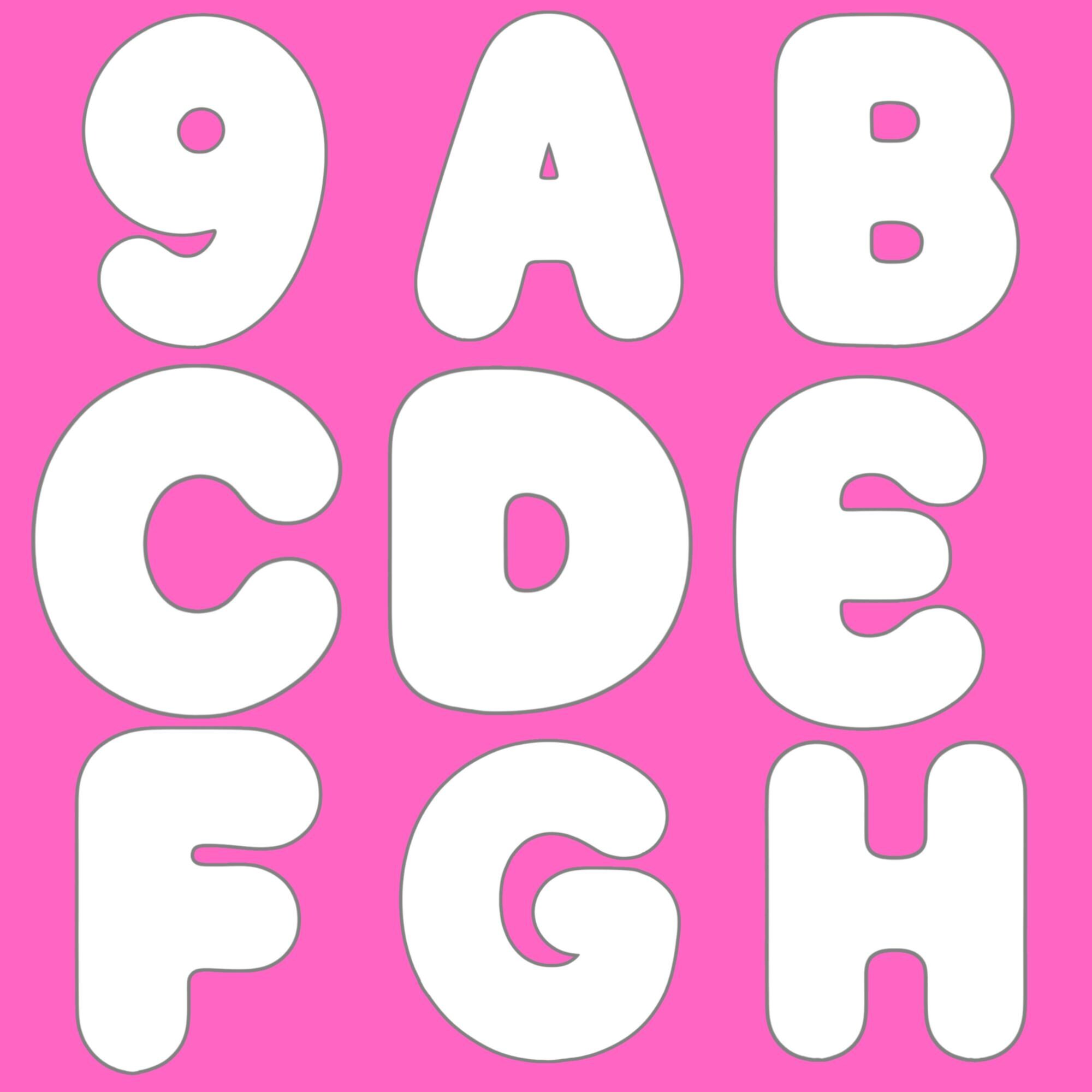 36 Bubbly Alphabet Letters PNG Clipart, A-Z 0-9 PNG, 36 PNG Letters ...