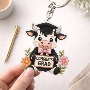Embroidery Graduation Cow Png, Congrats Grad Cow Png, Cow Graduate ...