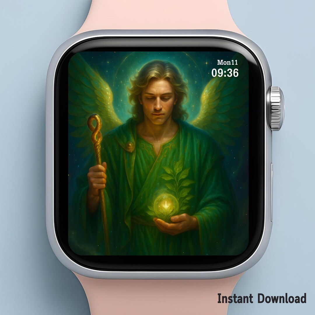 Archangel Raphael Watch Face, Apple Watch Face, Spiritual Angel Watch ...