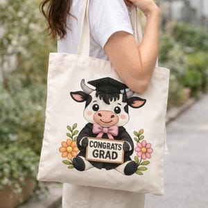 Embroidery Graduation Cow Png, Congrats Grad Cow Png, Cow Graduate ...
