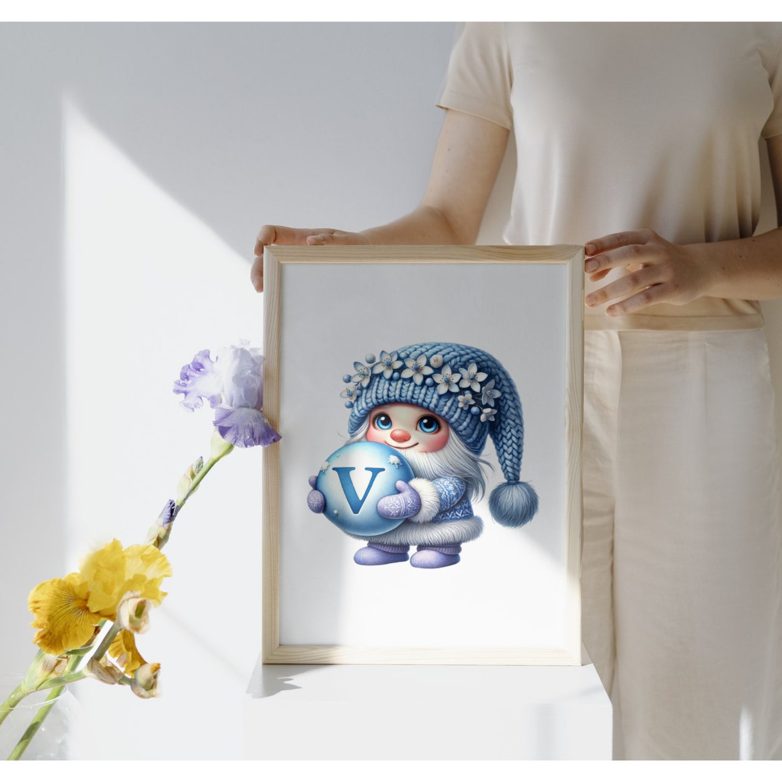 Winter Gnome Alphabet & Number Clipart A-Z 0-9, Gnomes, 36 PNG Letters ...