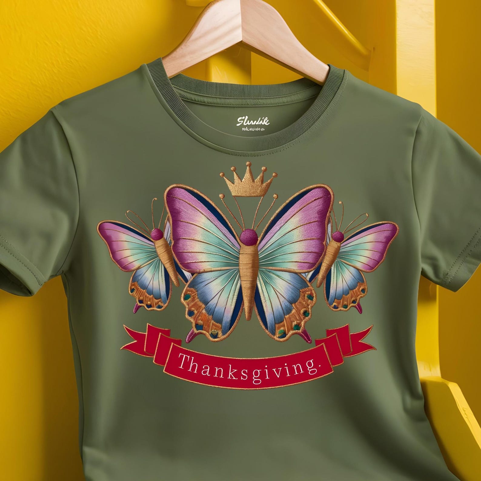 Thanksgiving Butterfly PNG, Embroidery Butterfly Png, Cute Butterfly ...