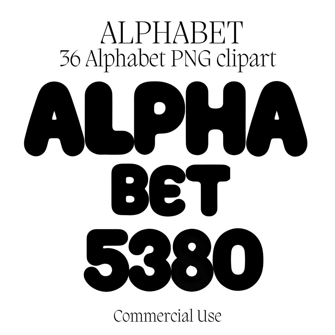 Bubble Alphabet PNG Clipart , A-Z 0-9 PNG, 36 PNG Letters, Bubbly Fonts ...