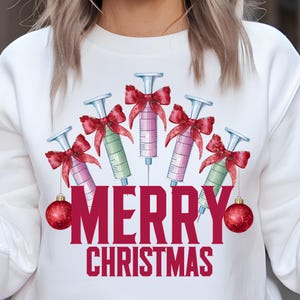 Merry Christmas Nurse PNG, Syringe Christmas Png, Cute Medical Design ...