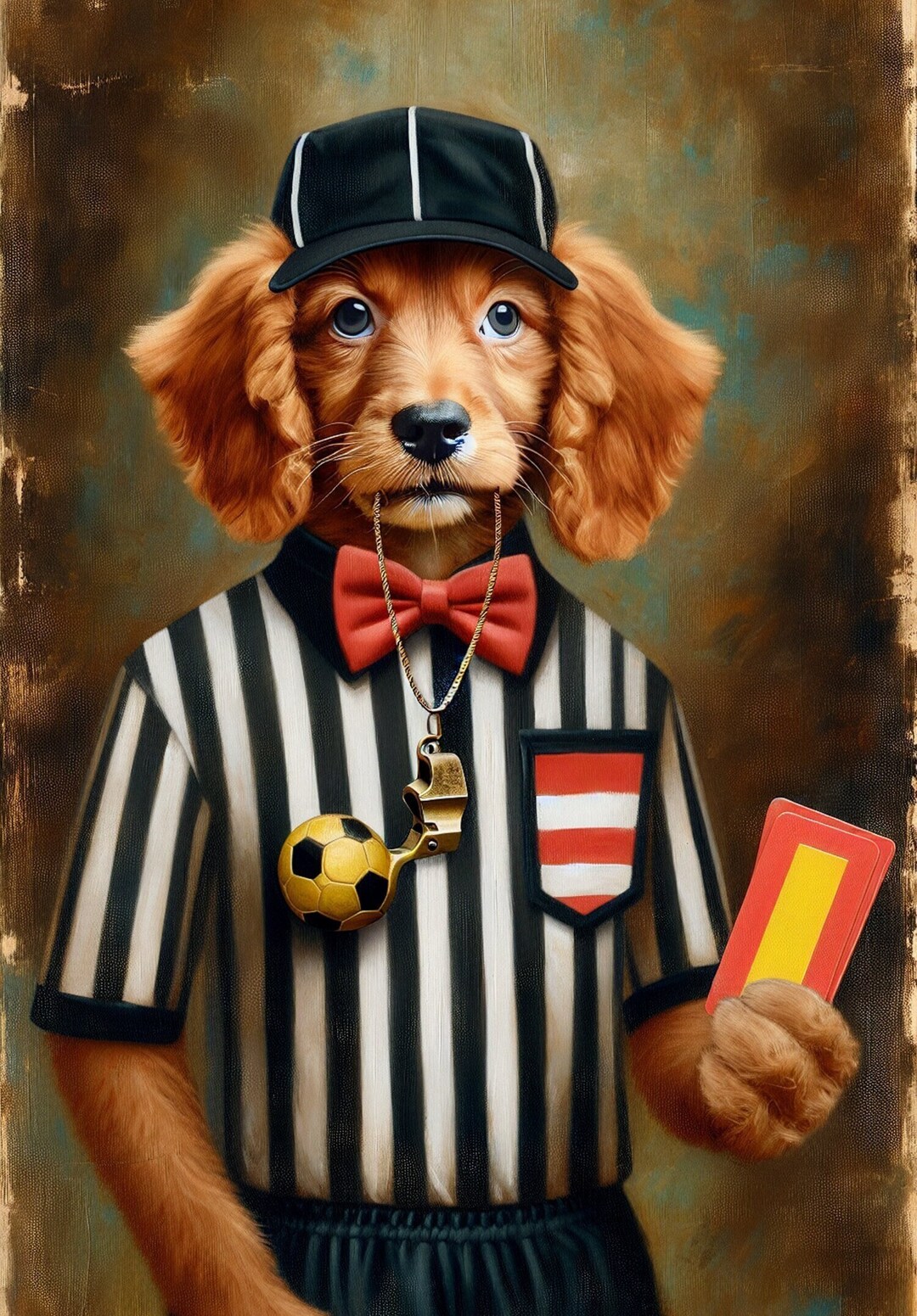 Cocker Dressed as a Referee. Printable Digital Wall Art, Digital ...
