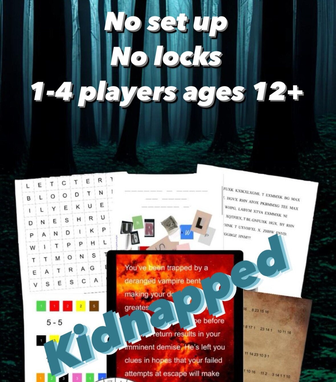 Kidnapped Escape Room for Fans of Twilight - Etsy