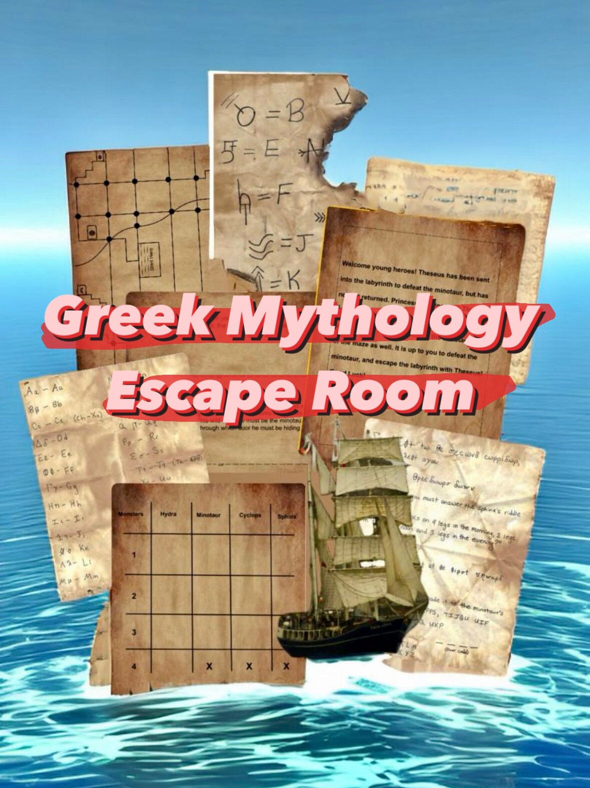 Greek Myth Escape Room for Fans of Percy Jackson - Etsy