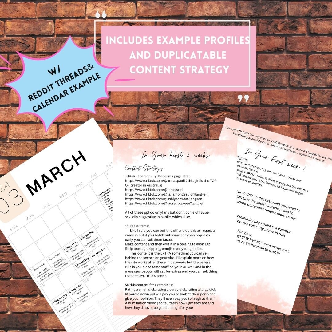 Onlyfans Guide First 2 Weeks on Onlyfans Content Creation Promotion Guide - Etsy