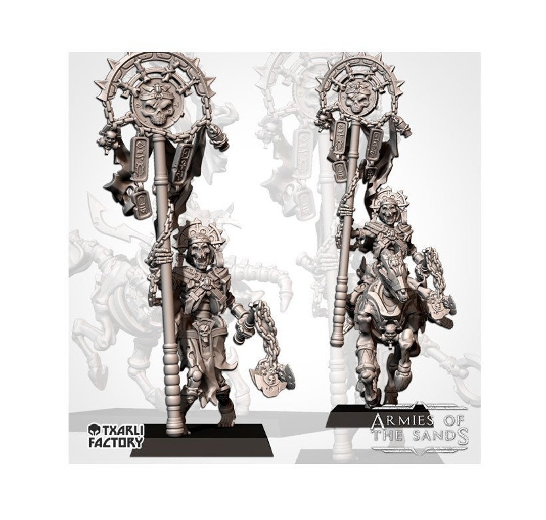 Battle Bearer Skeleton - Txarli Factory - Tabletop Wargaming Miniature ...