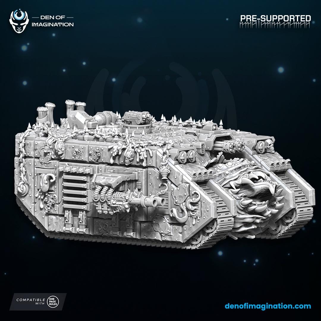 Plague Ironclad Tank - Den of Imagination - Tabletop Wargaming ...