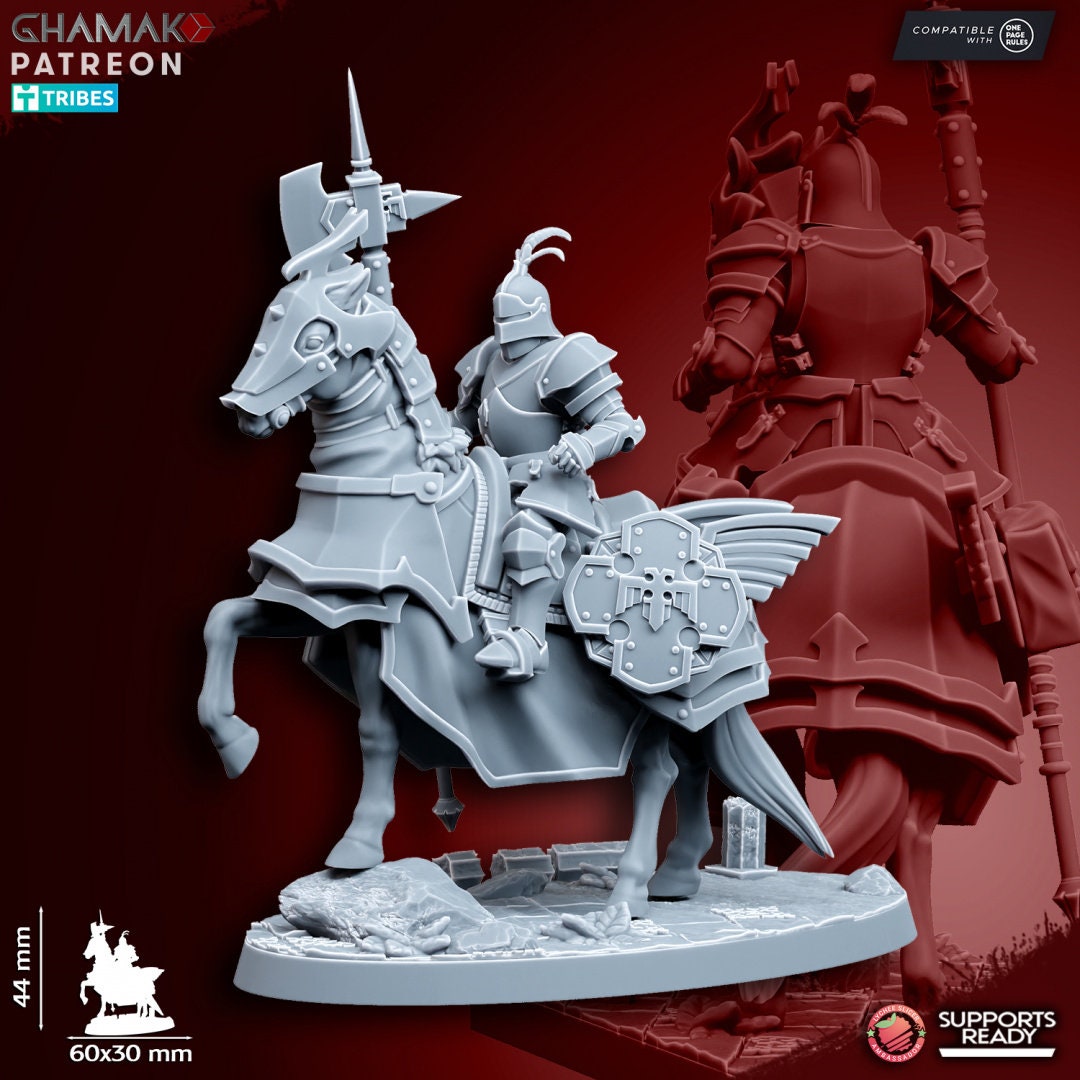 5 X Reiksguard Knights Ghamak Tabletop Wargaming Miniature Sci-fi ...