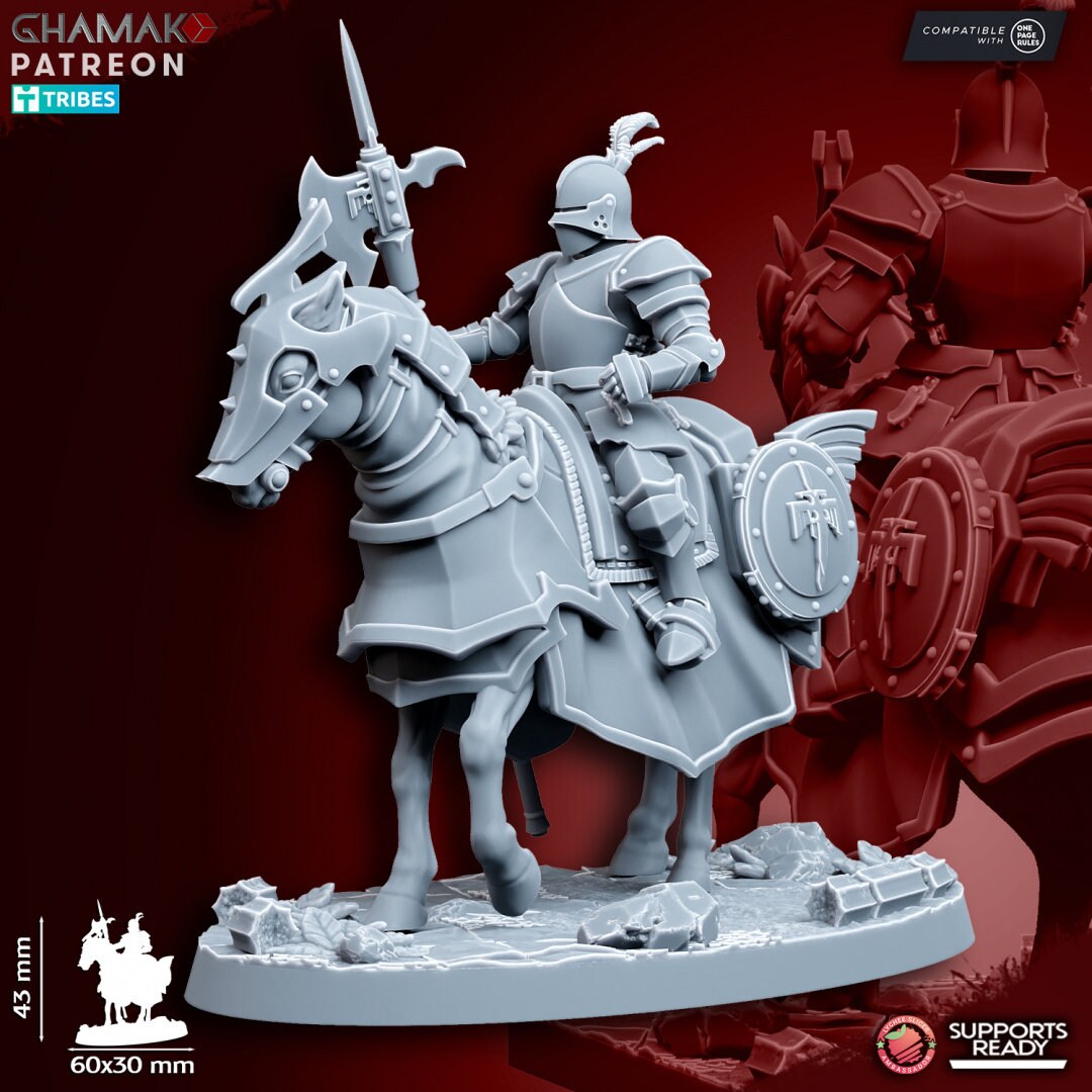 5 X Reiksguard Knights Ghamak Tabletop Wargaming Miniature Sci-fi ...