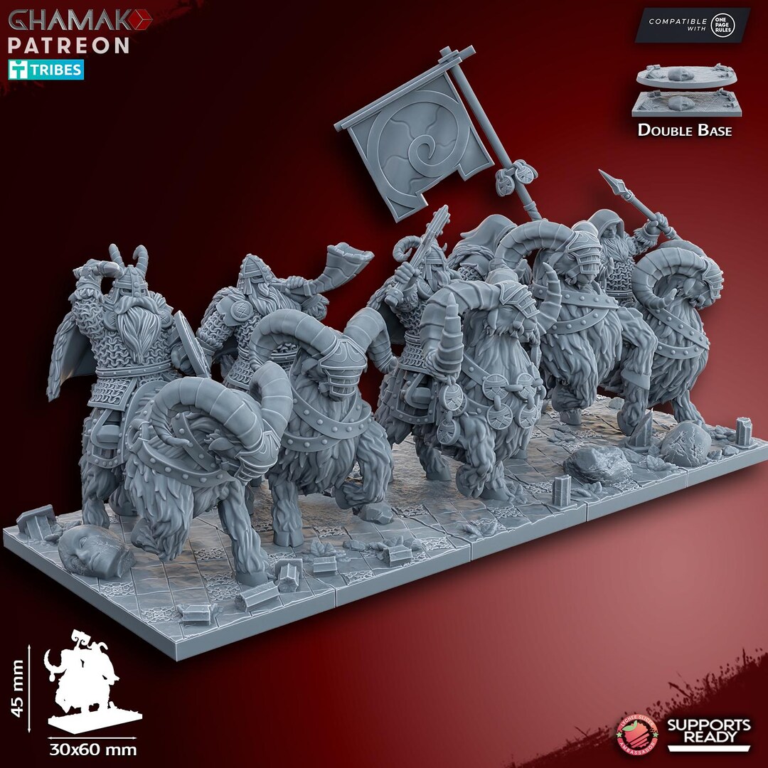 5 X Goat Riders - Ghamak - Tabletop Wargaming Miniature Sci-fi/fantasy ...