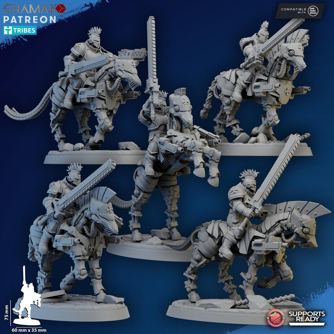 Acolyte Cavalry (5 Models) - Ghamak - Tabletop Wargaming Miniature Sci ...