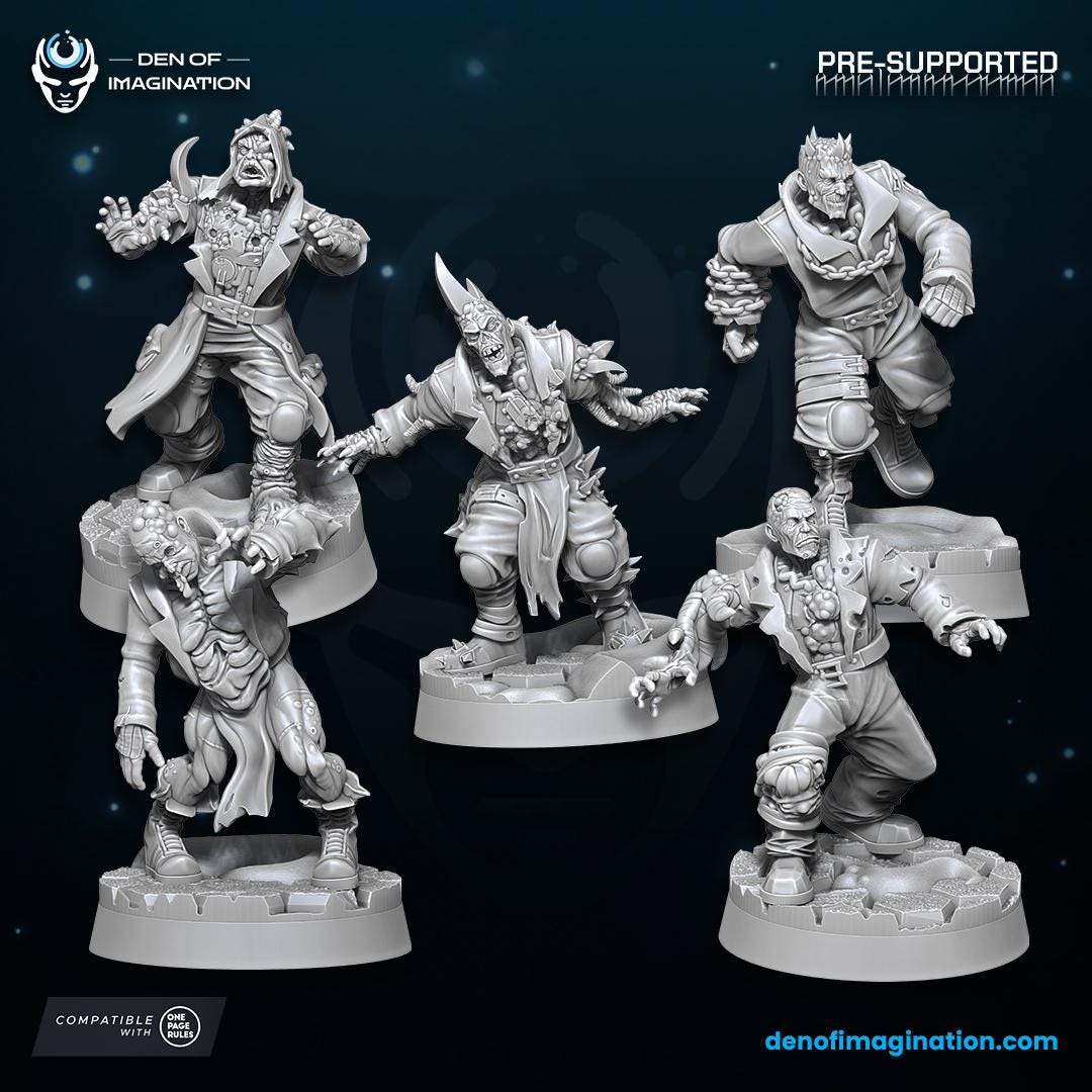 10 X Plague Walkers - Den of Imagination - Tabletop Wargaming Miniature ...