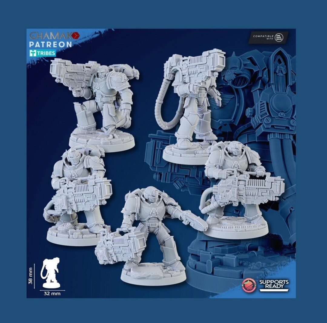 5 X Plasma Devastator heavy Plasma Ghamak Tabletop Wargaming Miniature ...