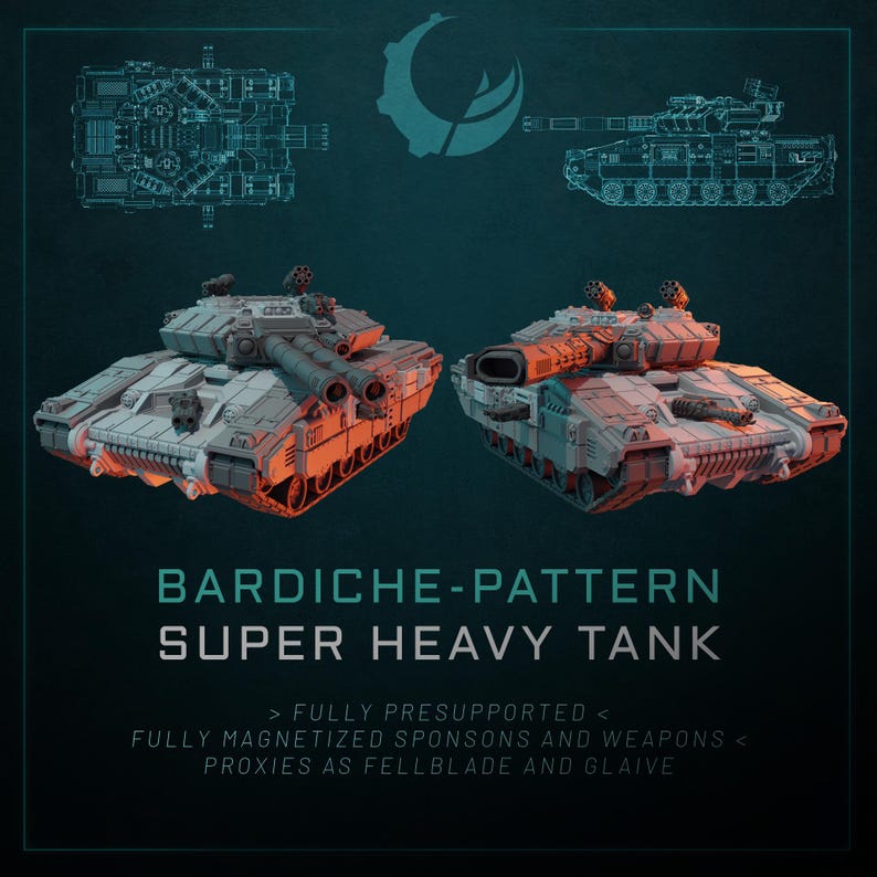 Bardiche-pattern Super Heavy Tank - Maelstrom Designworks - Tabletop ...