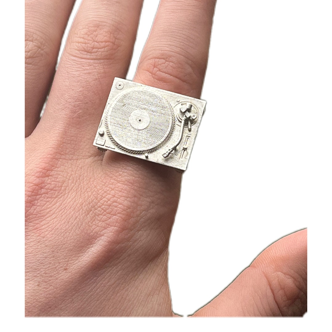 Vinyl Turntable Statement Ring, High Detail Jewellery, Perfect for ...