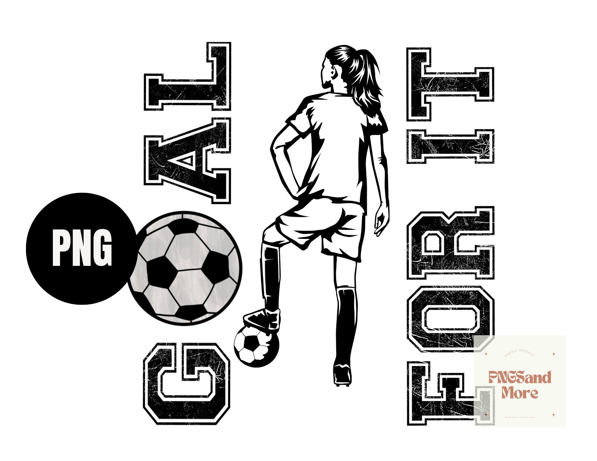 Soccer Png, Soccer Girl Png, Sublimation Transfer, Digital Image - Etsy