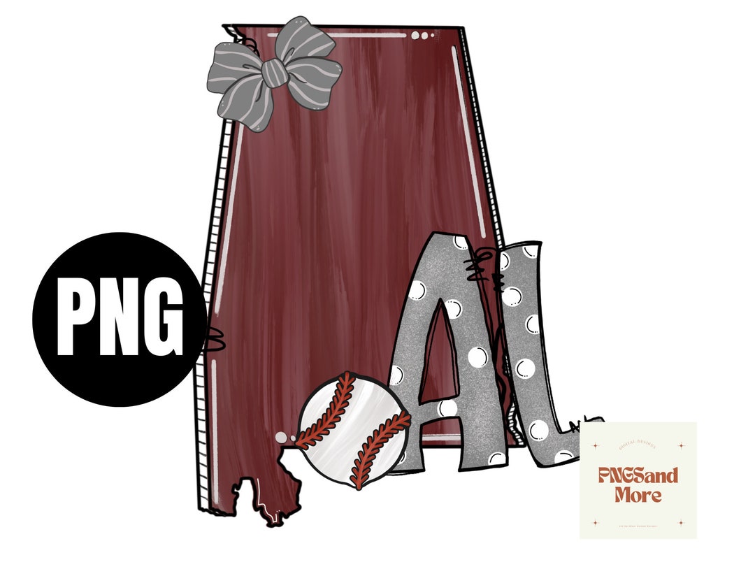 Alabama Png, Alabama Baseball Png, Sublimation Transfer, Digital Image ...