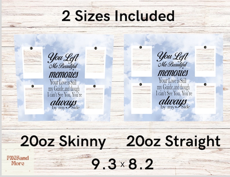 Memorial Tumbler Wrap, Skinny Memorial Wrap, Sublimation Transfer ...
