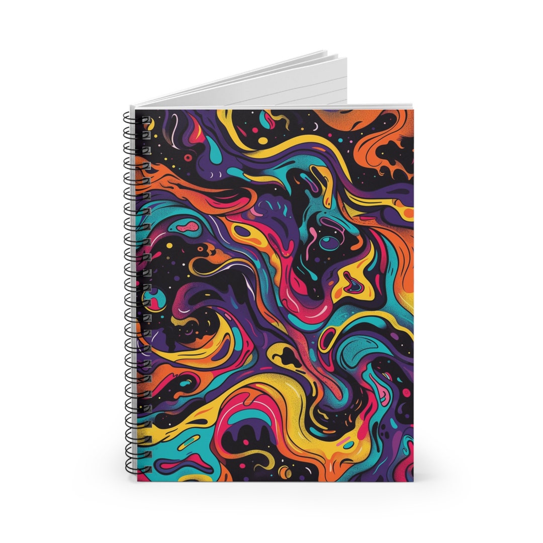 Whimsical Psychedelic Liquid Journal, Personal Journal, Self Care ...